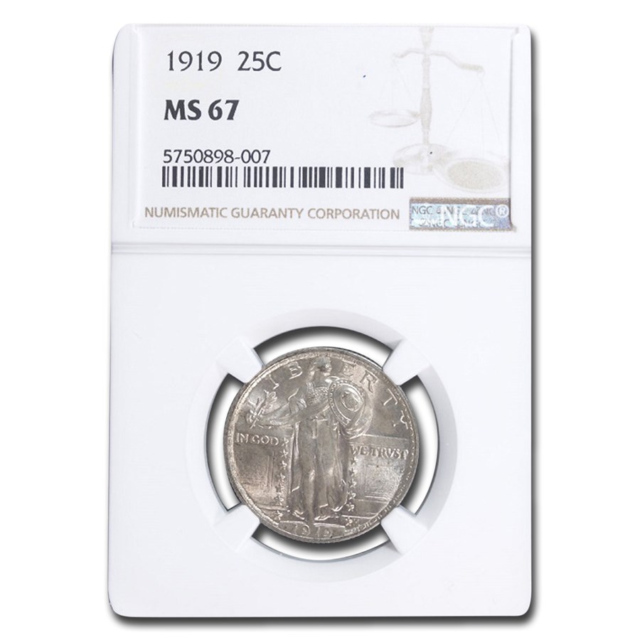 Buy 1919 Standing Liberty Quarter MS-67 NGC | APMEX
