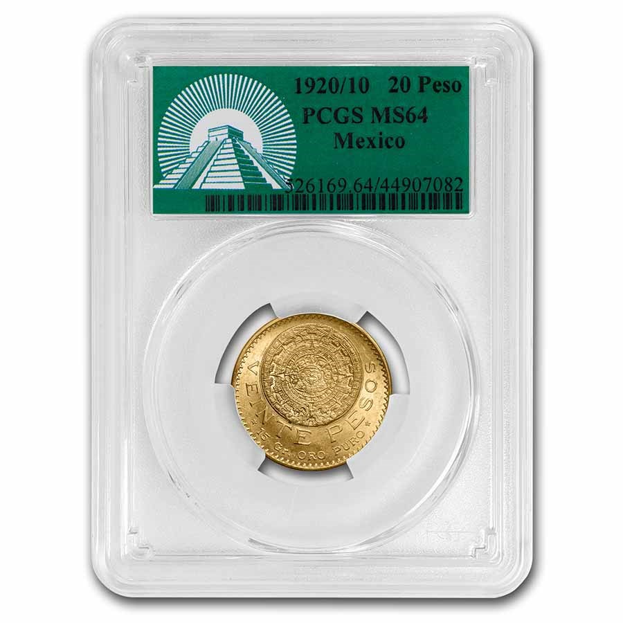 Buy 1920/10 Mexico Gold 20 Pesos MS-64 PCGS (Green label) | APMEX