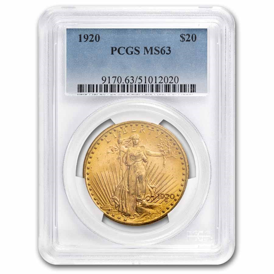 Buy 1920 St Gaudens Gold Double Eagle MS-63 PCGS | APMEX