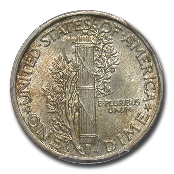 Buy 1920-D Mercury Dime MS-64 PCGS (FB) | APMEX