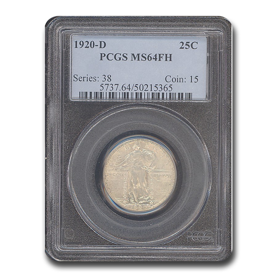 Buy 1920-D Standing Liberty Quarter MS-64 PCGS (FH) | APMEX