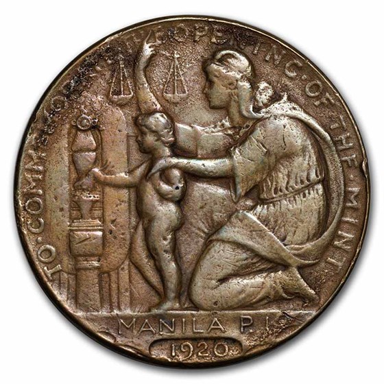 Buy 1920 Manila Mint AE Medal Woodrow Wilson (Manila Bay Treasure) | APMEX
