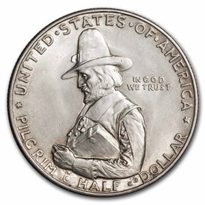 Buy 1920 Pilgrim Tercentenary Half BU (Die Break) | APMEX
