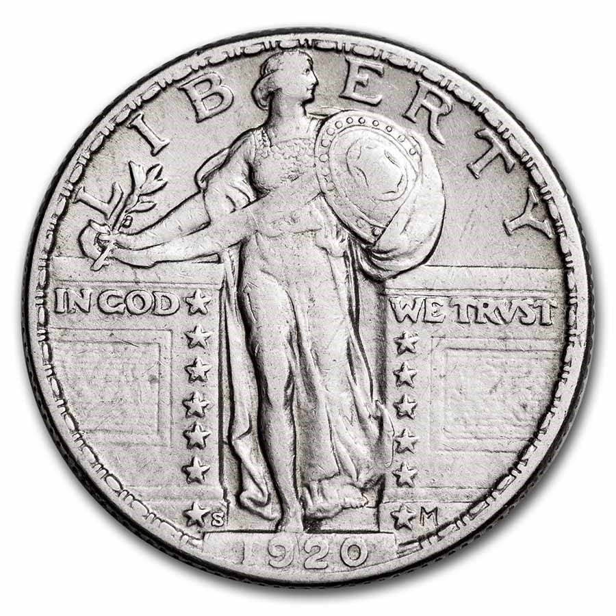 Buy 1920-S Standing Liberty Quarter AU (Details) | APMEX