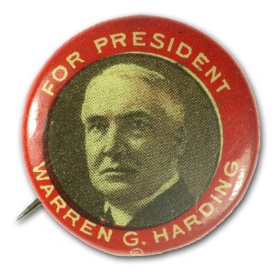 Buy 1920 Warren G. Harding Presidential Campaign Button (Red) | APMEX
