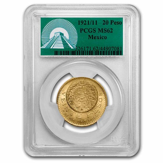 Buy 1921/11 Mexico Gold 20 Pesos MS-62 PCGS (Green Label) | APMEX