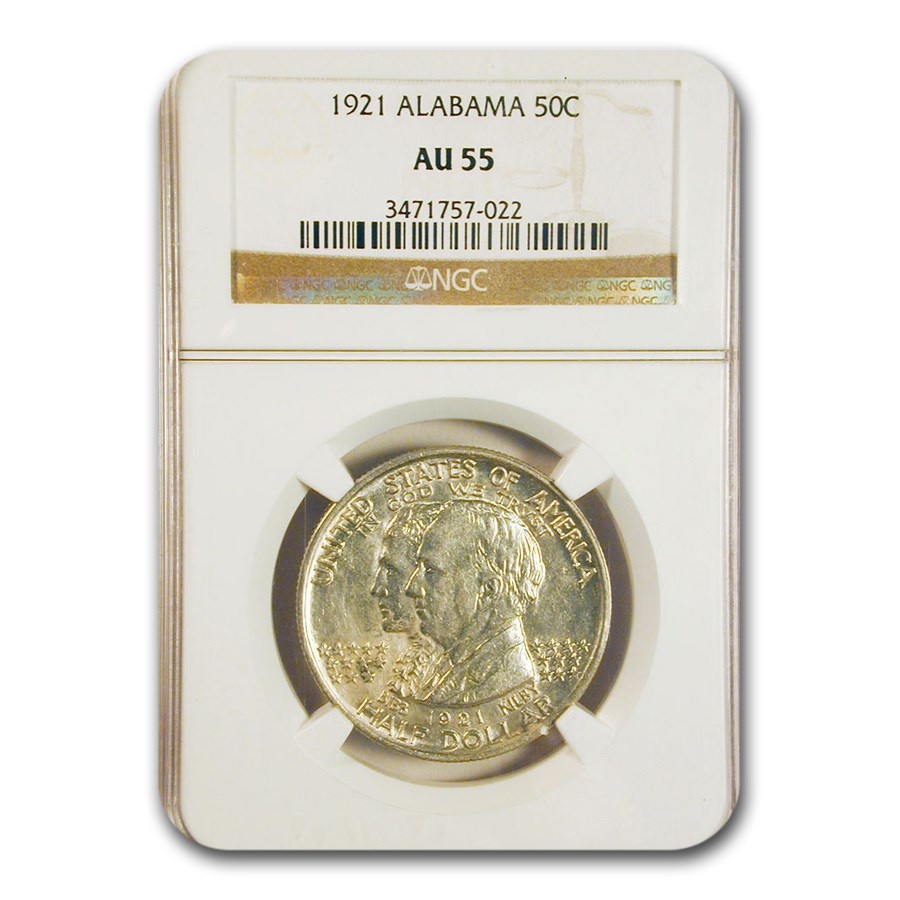Buy 1921 Alabama Centennial Commemorative Half Dollar AU-55 NGC | APMEX