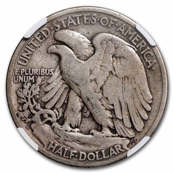 Buy 1921-D Walking Liberty Half Dollar Fine-12 NGC CAC | APMEX