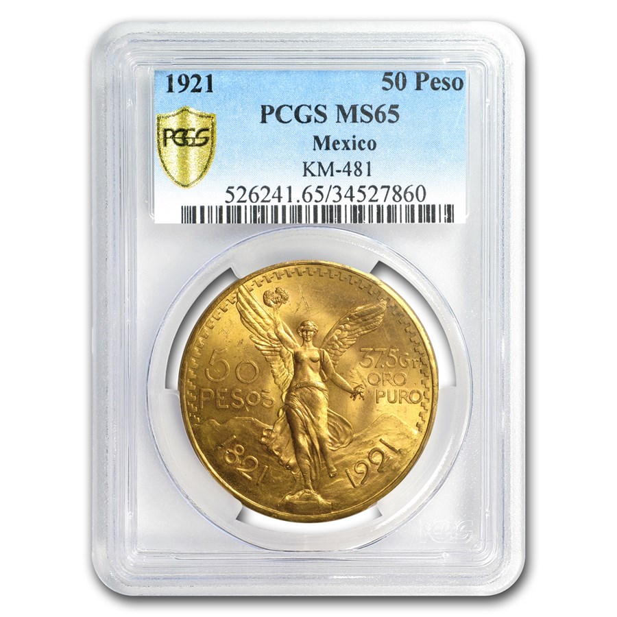 Buy 1921 Mexico Gold 50 Pesos MS-65 PCGS | APMEX