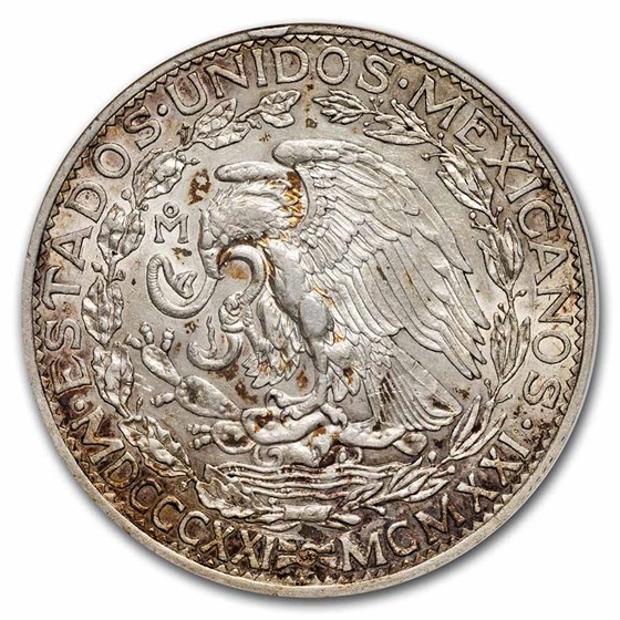 Buy 1921 Mexico Silver 2 Pesos Winged Victory AU-53 ANACS | APMEX