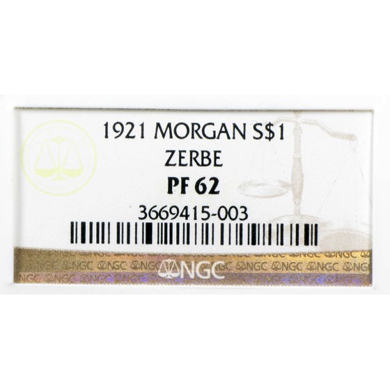 Buy 1921 Morgan Dollar PF-62 NGC (Zerbe Proof) | APMEX