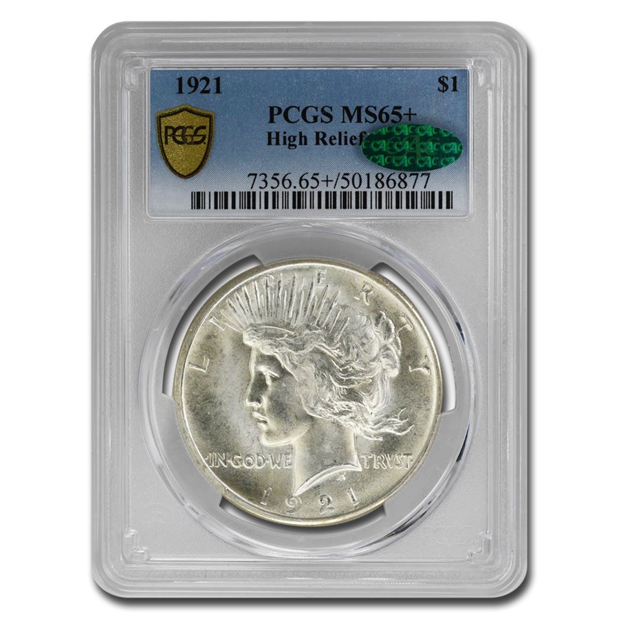 Buy 1921 Peace Dollar MS-65+ PCGS CAC | APMEX