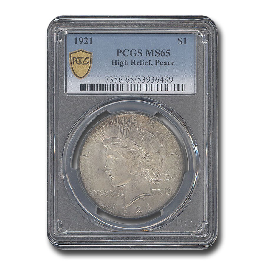 1921 Peace Dollar MS-65 PCGS (Toned)