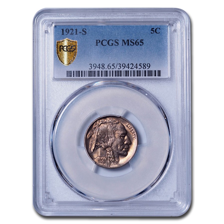 Buy 1921-S Buffalo Nickel MS-65 PCGS | APMEX