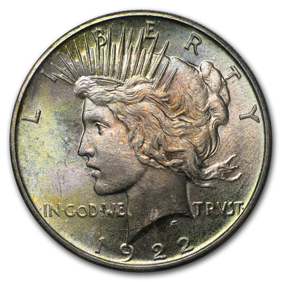 Buy 1922-1925 Peace Dollar BU (Beautifully Toned) | APMEX