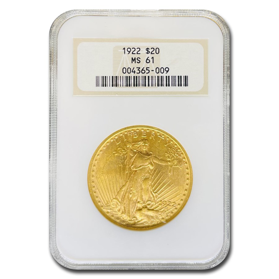 Buy 1922 $20 St Gaudens Gold Double Eagle MS-61 NGC | APMEX