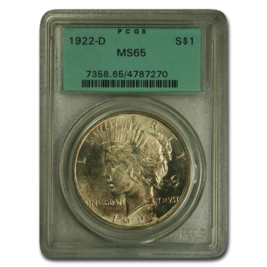 Buy 1922-D Peace Dollar MS-65 PCGS (OGH) | APMEX