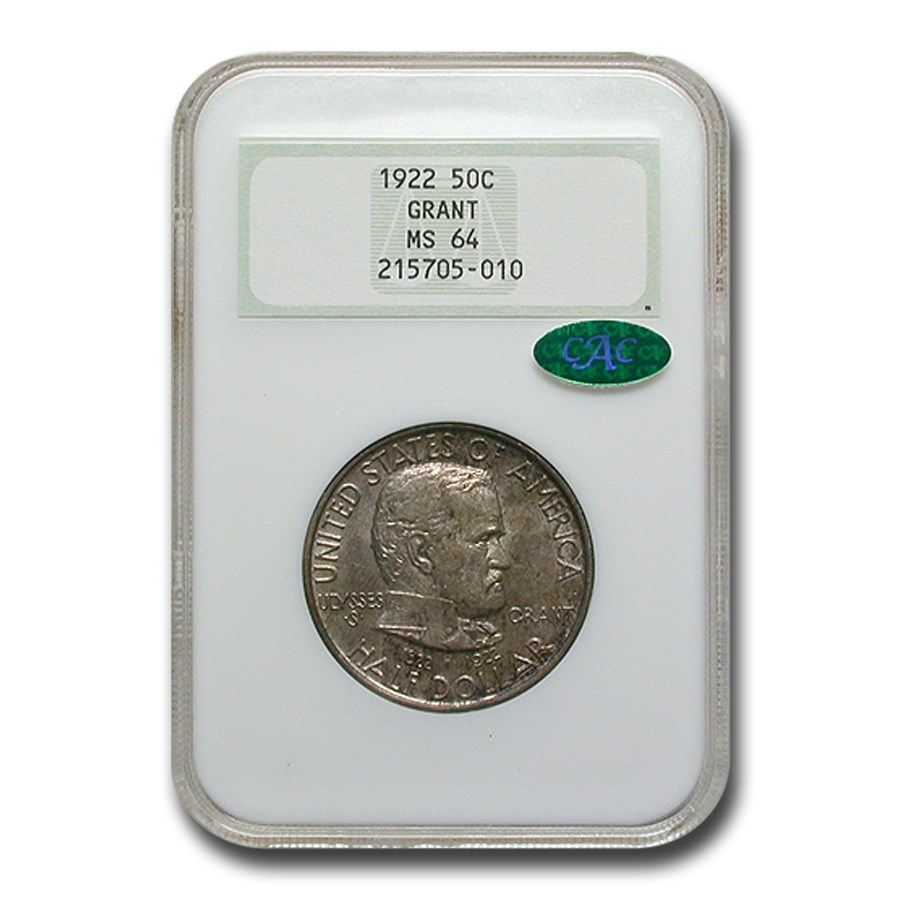 Buy 1922 Grant Memorial Commemorative Half Dollar MS-64 NGC CAC | APMEX