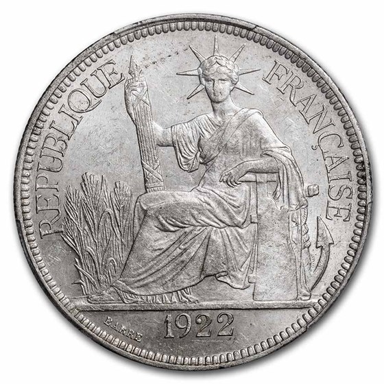 Buy 1922-H French Indo-China Silver Piastre MS-62 PCGS | APMEX