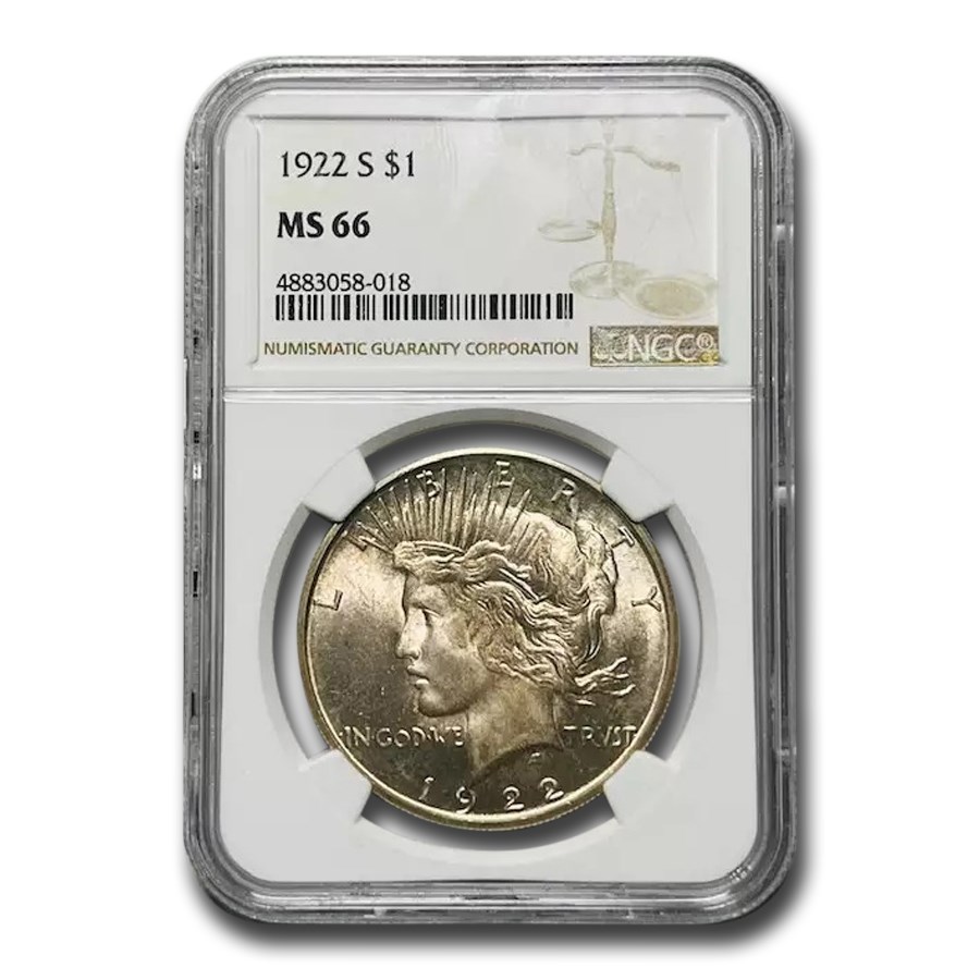 Buy 1922-S Peace Dollar MS-66 NGC | APMEX