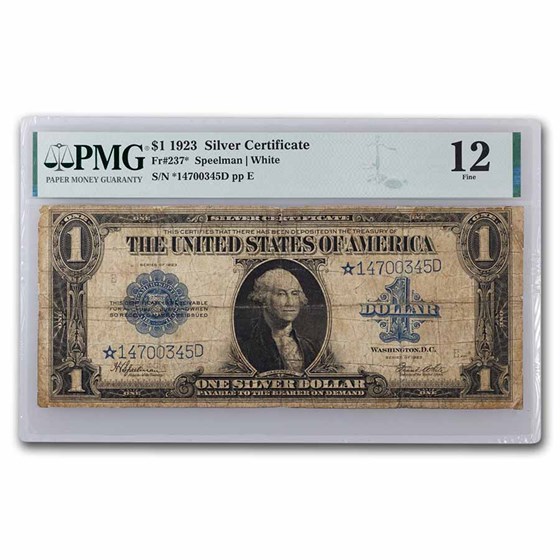 Buy 1923* $1.00 Silver Certificate F-12 PMG (Fr#237*) Star Note | APMEX