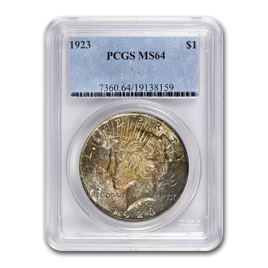 Buy 1923 Peace Dollar MS-64 PCGS (Obv Toning) | APMEX