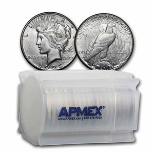 Buy 1923-S Peace Silver Dollars AU (20-Coin Roll) | APMEX