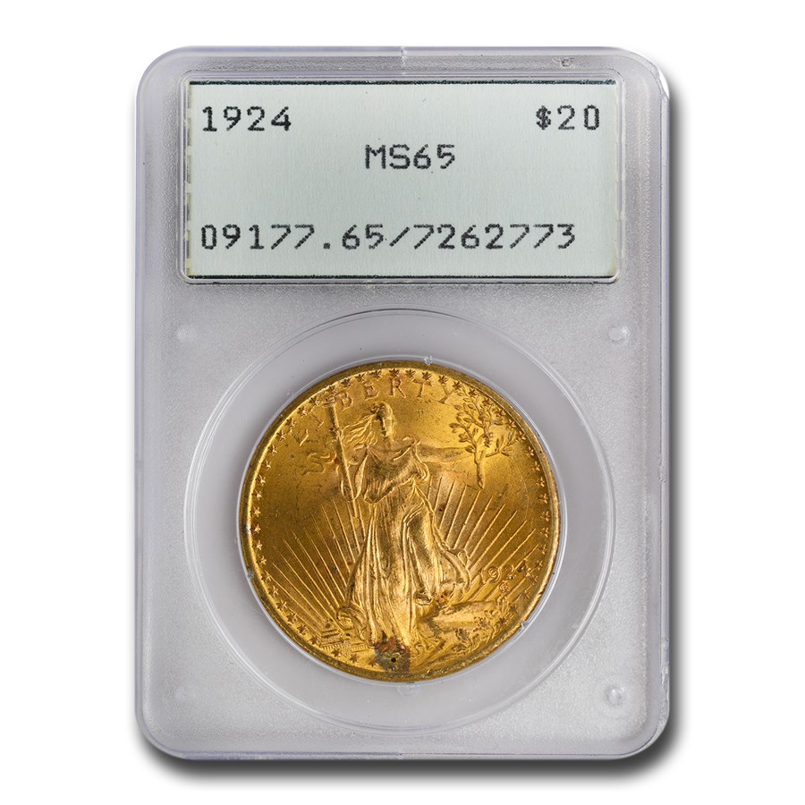Buy 1924 St Gaudens Double Eagle MS-65 PCGS Rattler | APMEX
