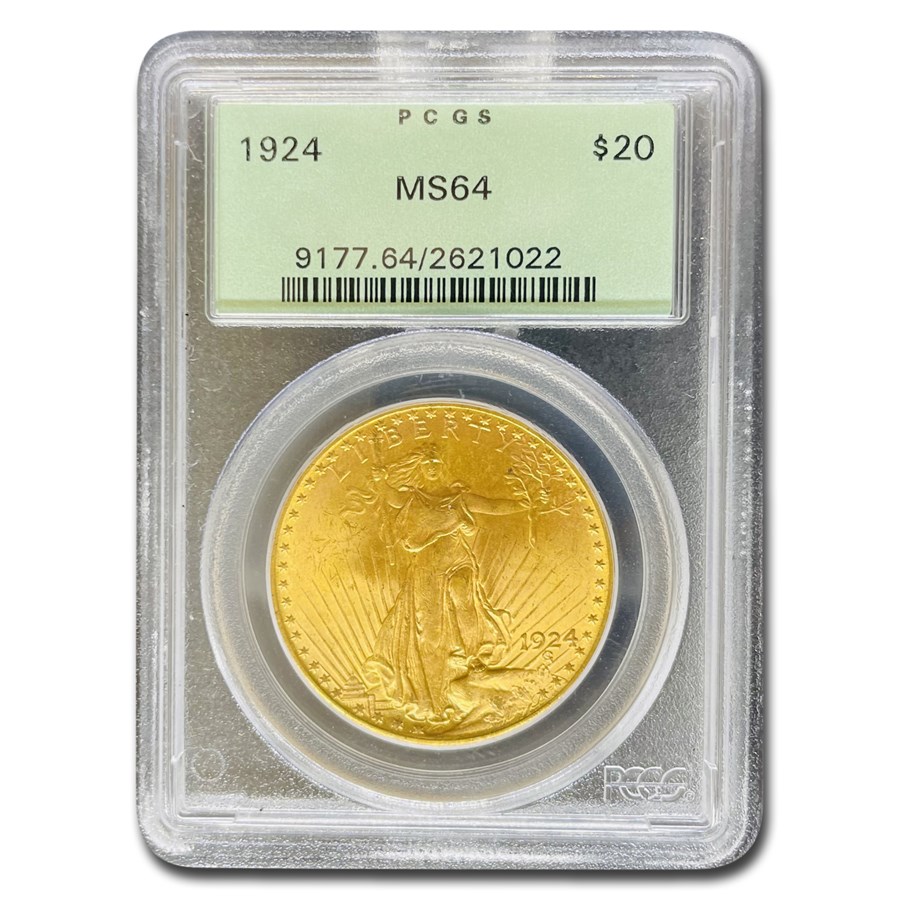 Buy 1924 $20 St Gaudens Gold Double Eagle MS-64 PCGS (OGH) | APMEX