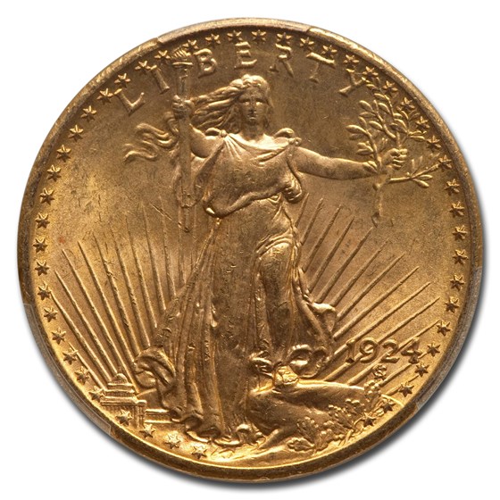 Buy 1924 St Gaudens Gold Double Eagle MS-65+ PCGS CAC | APMEX