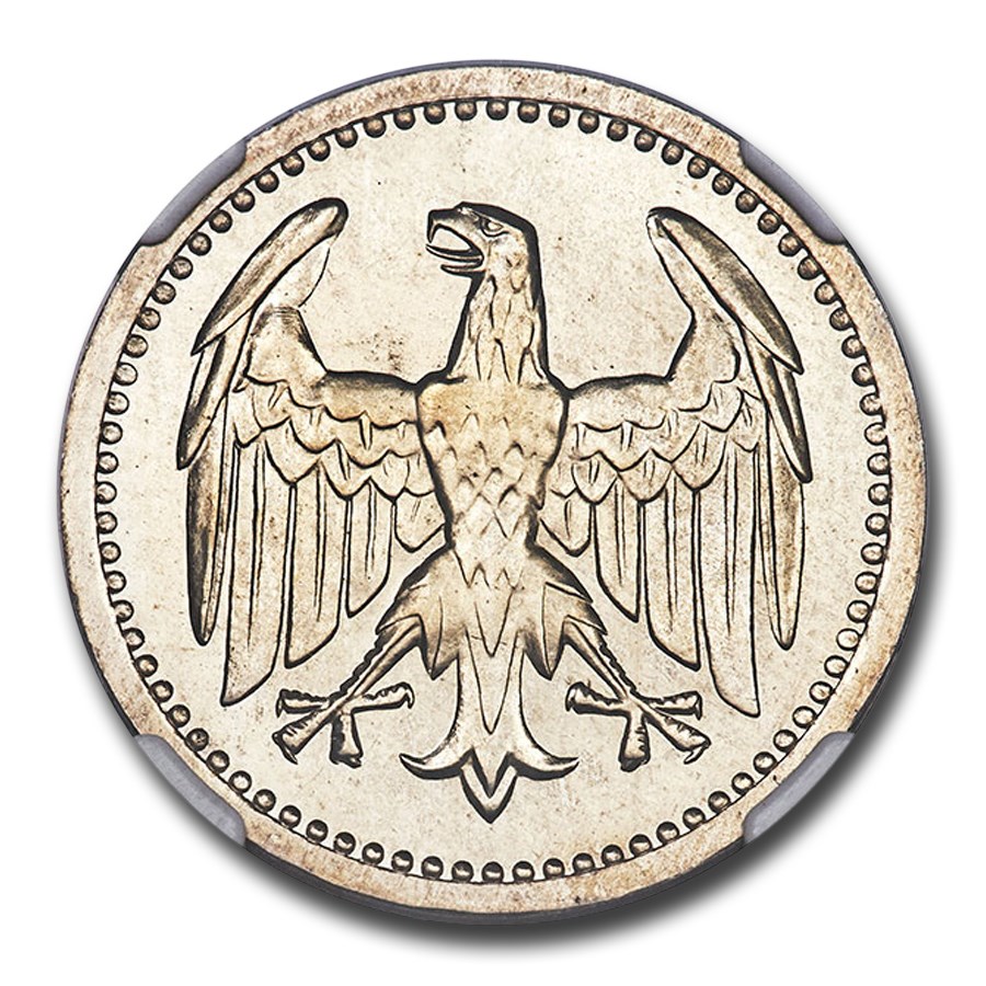Buy 1924-A Germany Weimar Republic Silver 3 Mark PR-66+ NGC | APMEX