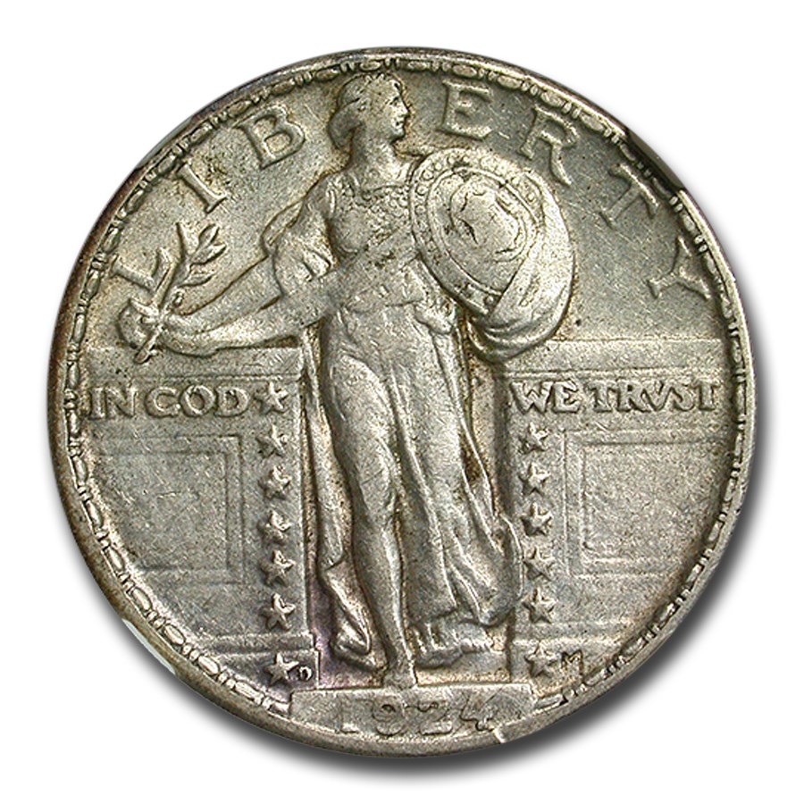 1924-D Standing Liberty Quarter AU-53 NGC