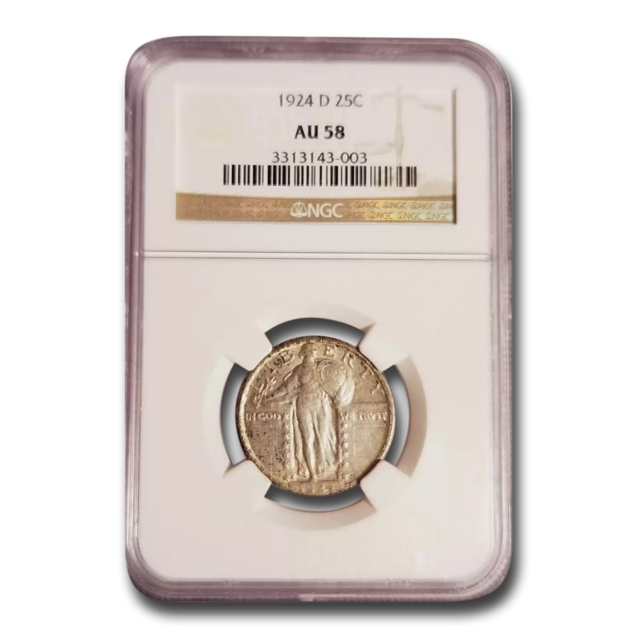 Buy 1924-D Standing Liberty Quarter AU-58 NGC | APMEX