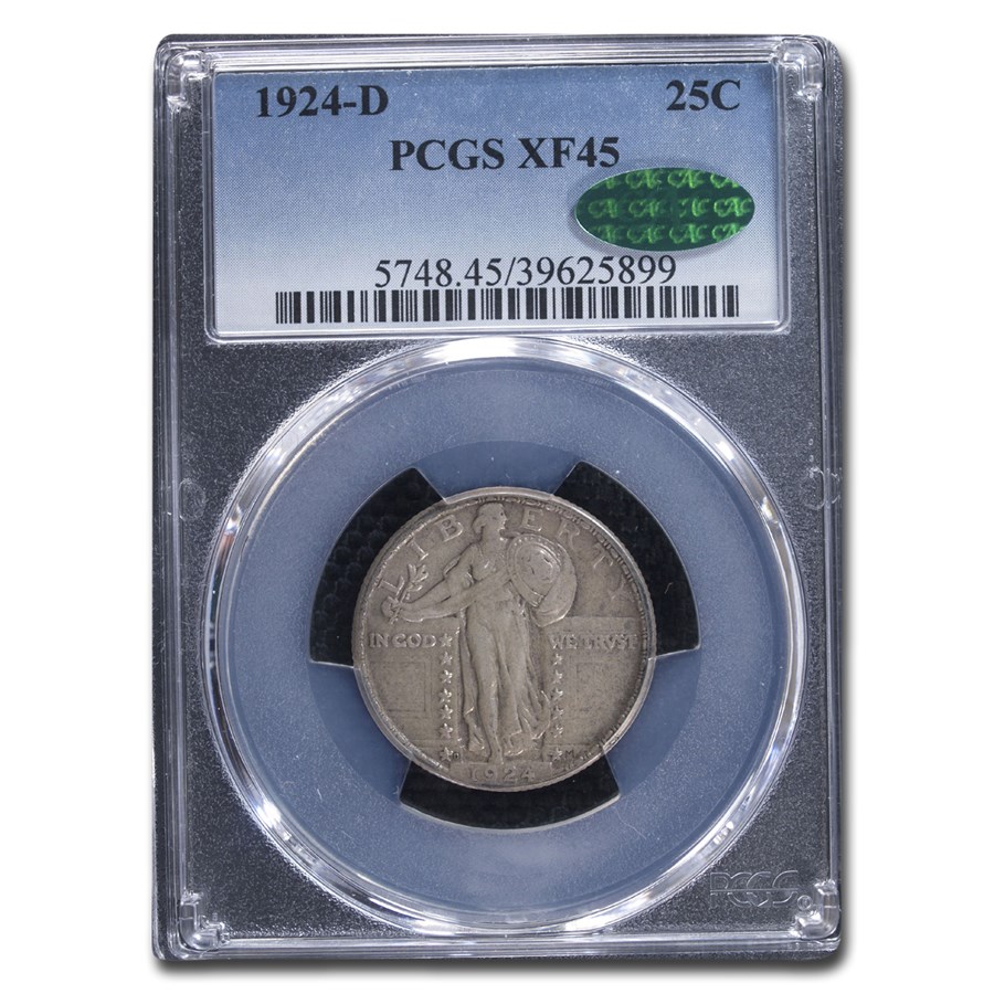 Buy 1924-D Standing Liberty Quarter XF-45 PCGS CAC | APMEX