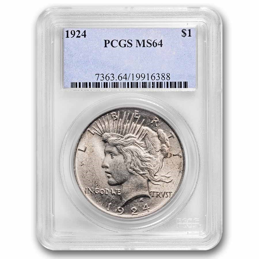 Buy 1924 Peace Dollar MS-64 PCGS | APMEX