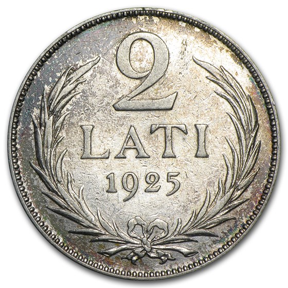 Buy (1925-1926) Latvia Silver 2 Lati XF | APMEX