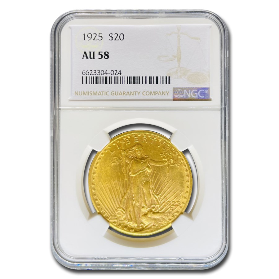 Buy 1925 $20 St Gaudens Gold Double Eagle AU-58 NGC | APMEX