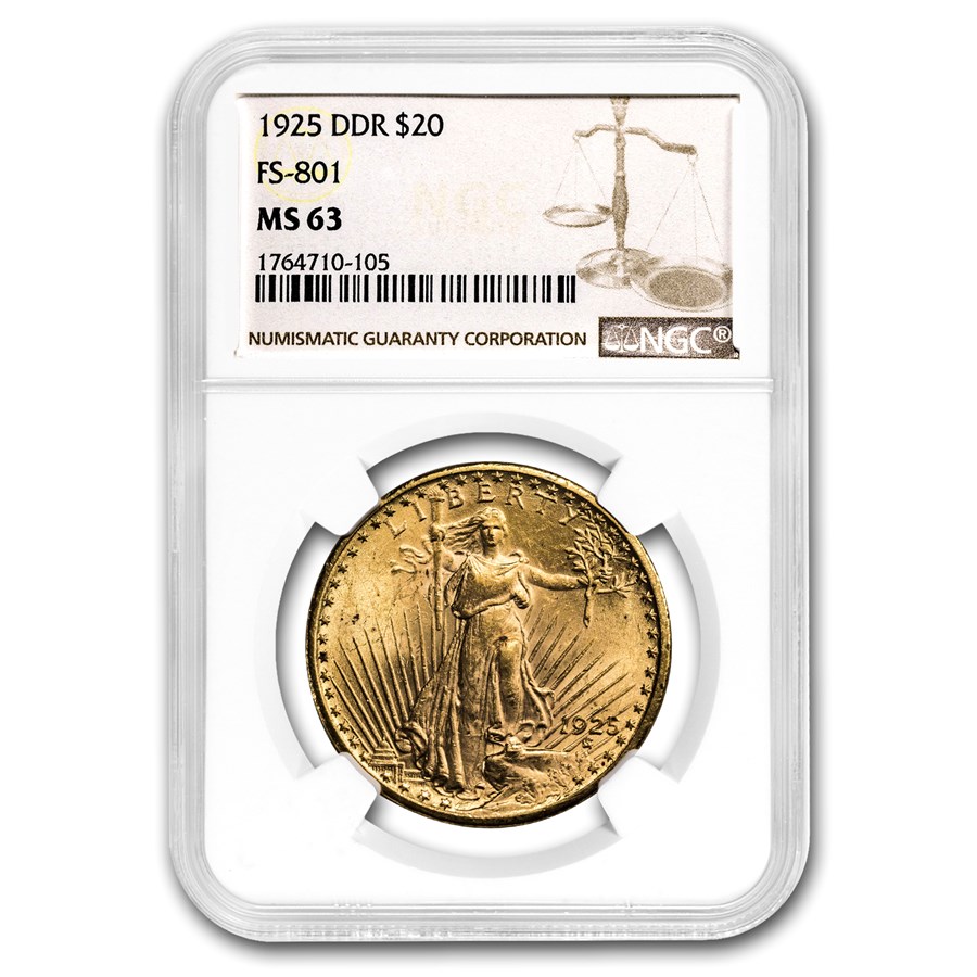 Buy 1925 $20 St Gaudens Gold Double Eagle MS-63 NGC (DDR FS-801) | APMEX