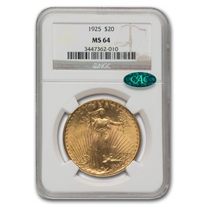 Buy 1925 $20 St Gaudens Gold Double Eagle MS-64 NGC CAC | APMEX