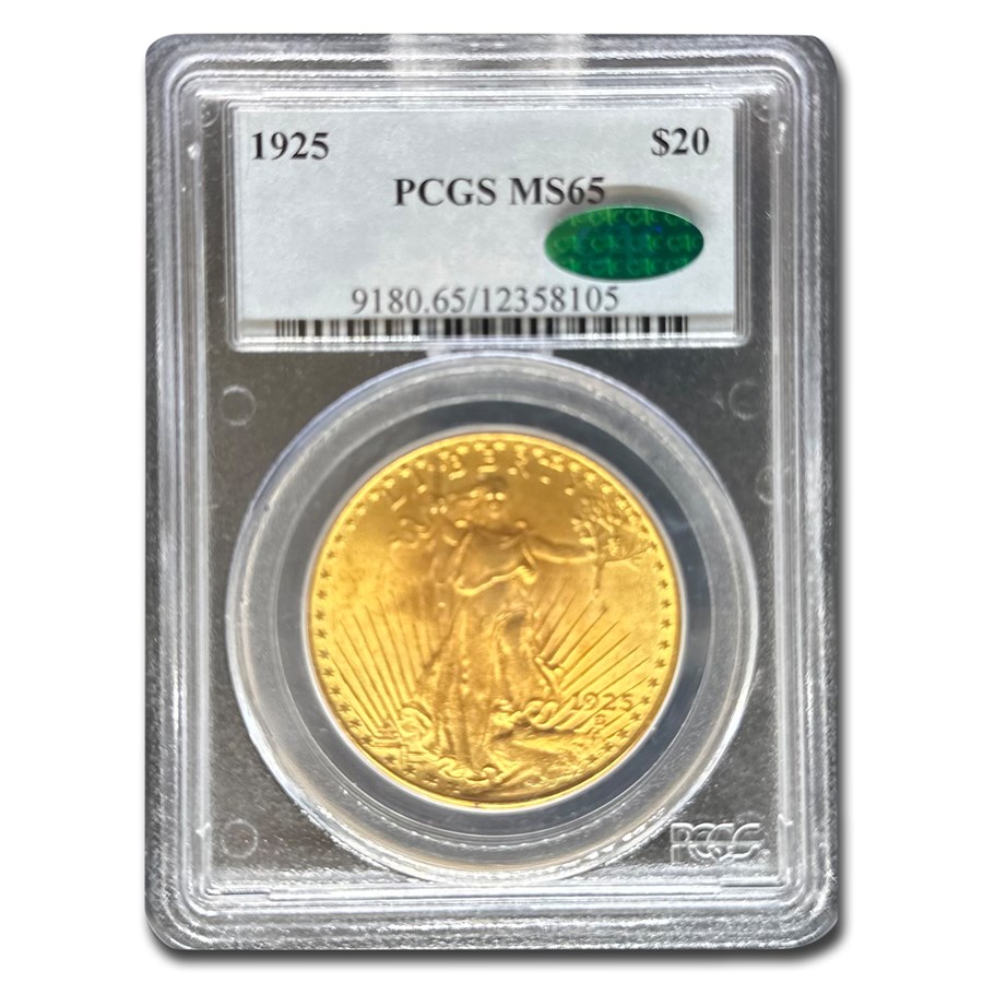 Buy 1925 $20 St Gaudens Gold Double Eagle MS-65 PCGS CAC | APMEX