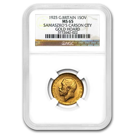 Buy 1925 Great Britain Gold Sovereign George V MS-65 NGC (Gold Hoard ...
