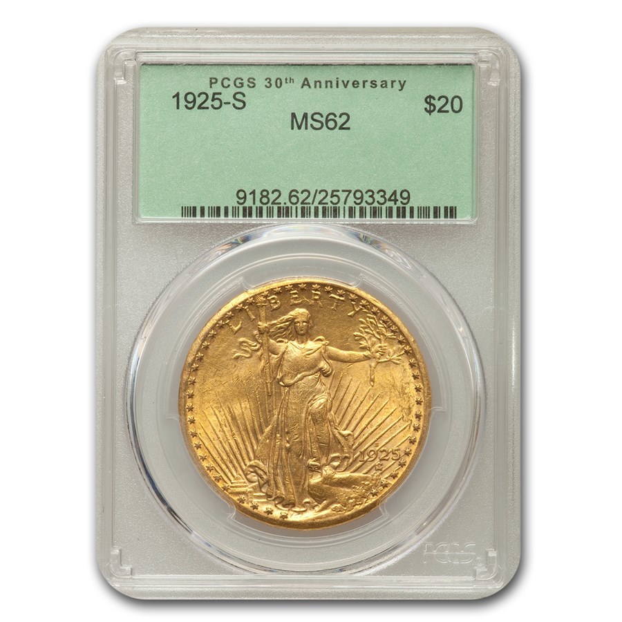 Buy 1925-S $20 Saint-Gaudens Gold Double Eagle MS-62 PCGS | APMEX