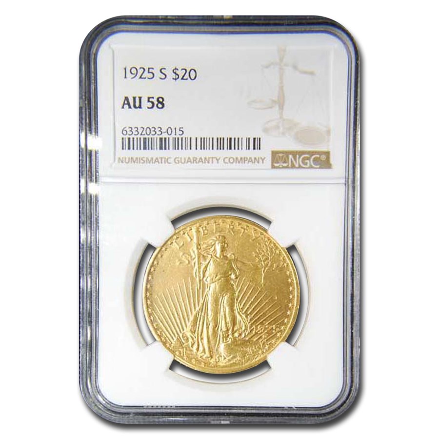 Buy 1925-S $20 St Gaudens Gold Double Eagle AU-58 NGC | APMEX