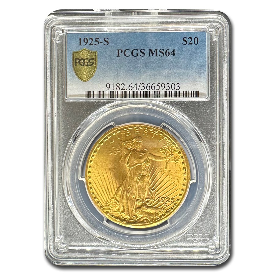 Buy 1925-S $20 St Gaudens Gold Double Eagle MS-64 PCGS | APMEX
