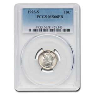 Buy 1925-S Mercury Dime MS-66 PCGS (FB) | APMEX