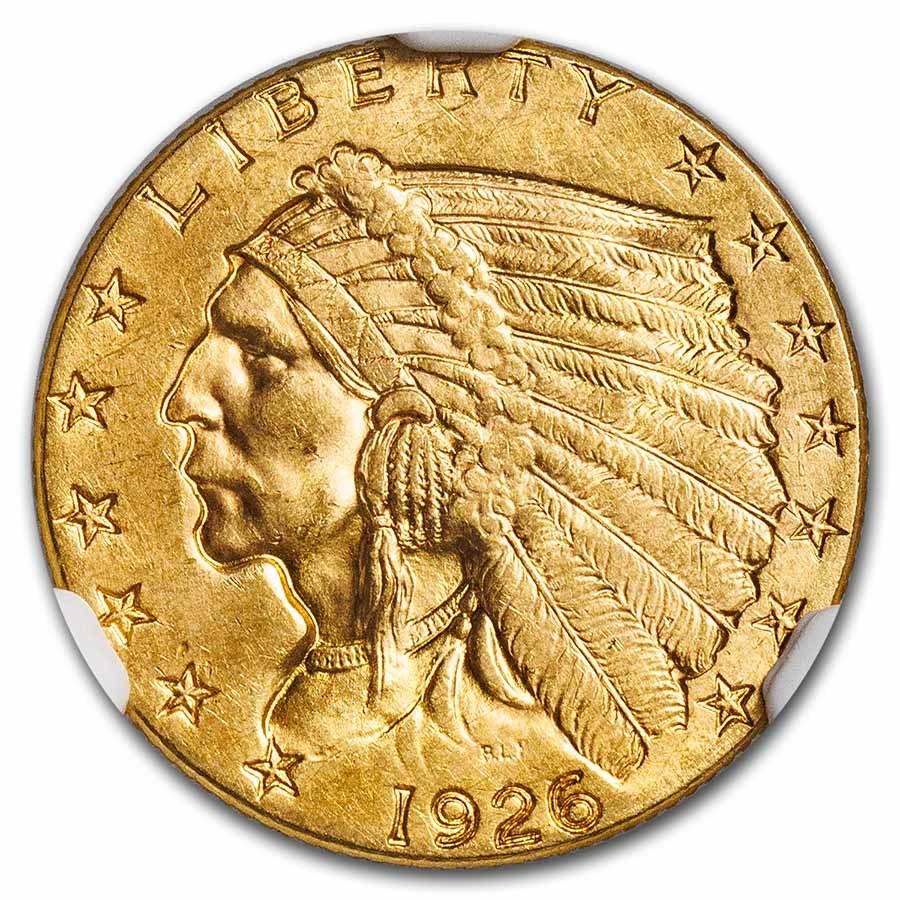 Buy 1926 $2.50 Indian Gold Quarter Eagle MS-63 NGC Coin Online | NGC $2.50 Quarter Eagles ...