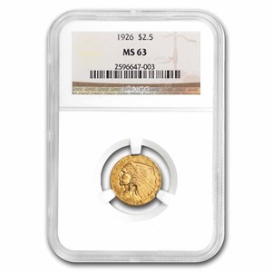 Buy 1926 $2.50 Indian Gold Quarter Eagle MS-63 NGC | APMEX