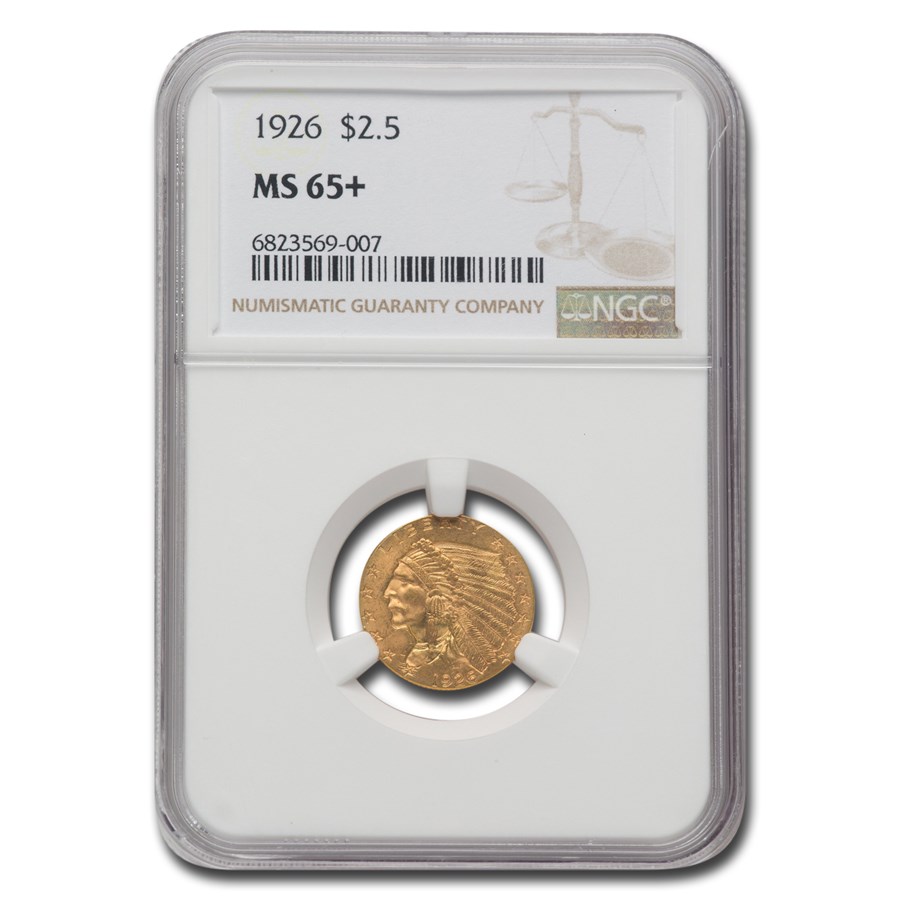 1926 $2.50 Indian Gold Quarter Eagle MS-65+ NGC