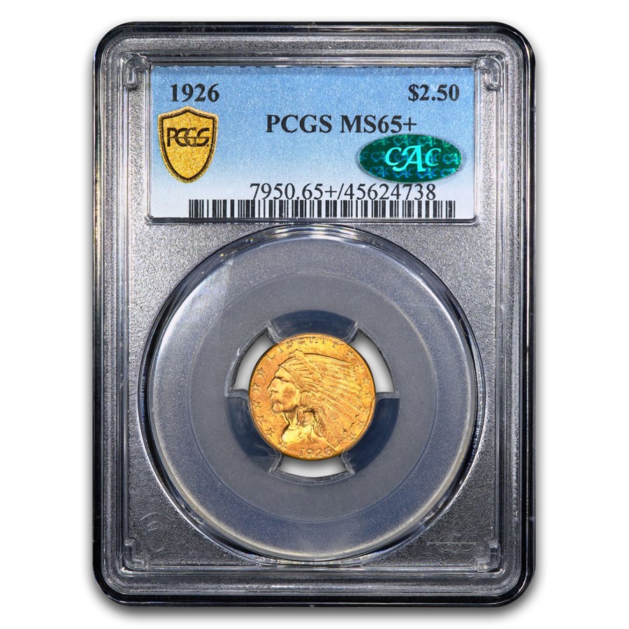 1926 $2.50 Indian Gold Quarter Eagle MS-65+ PCGS CAC