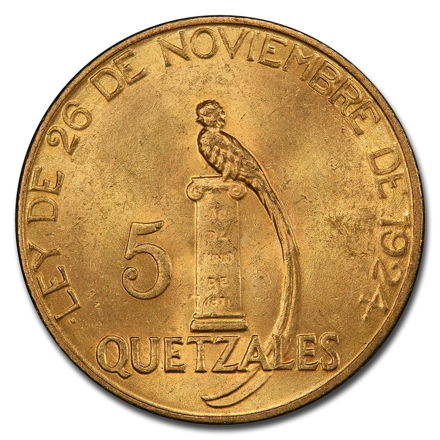 Buy 1926 Guatemala Gold 5 Quetzales MS-64 PCGS | APMEX